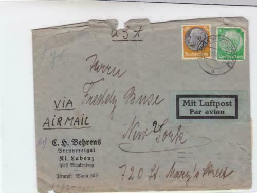 germany 1943 blankenberg geoffnet tape stamps cover r19682 | eBay UK