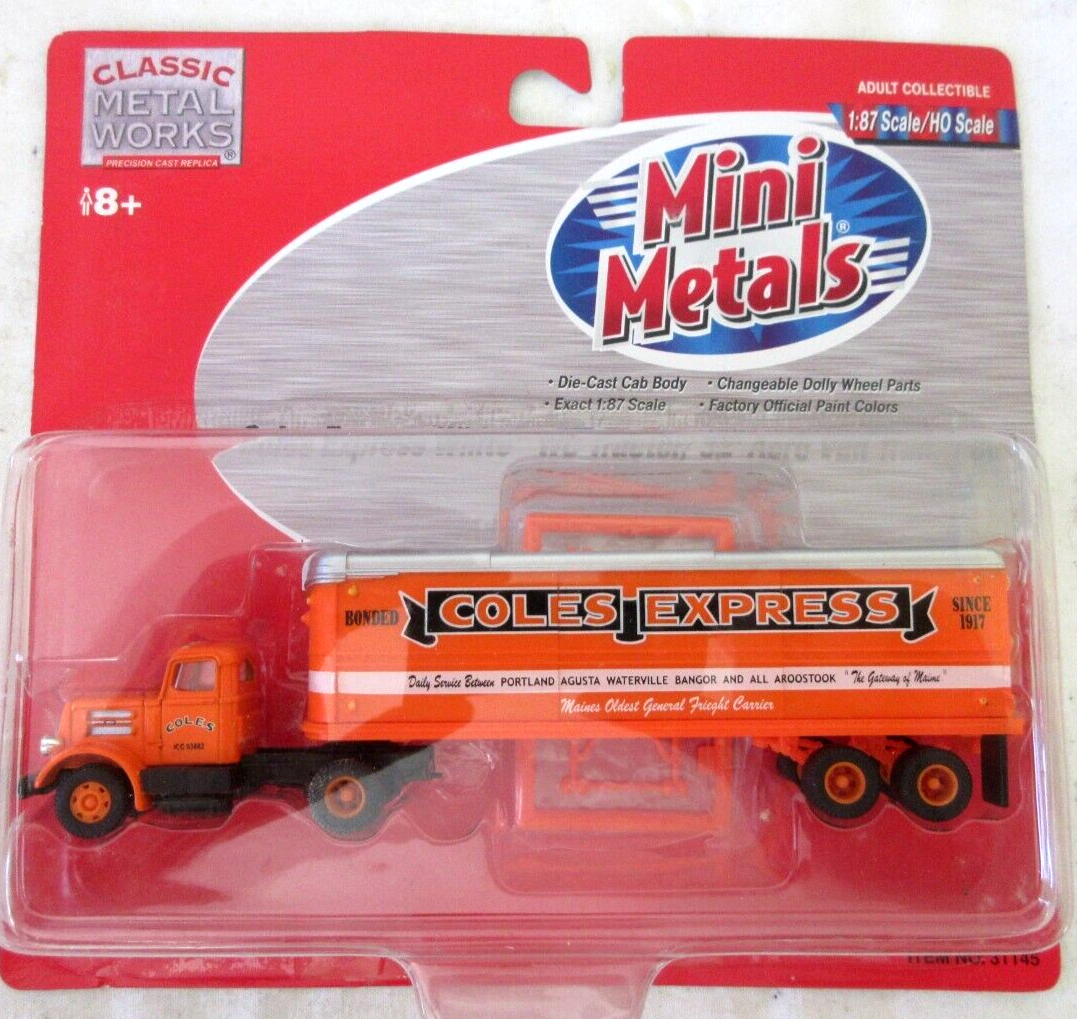 MINI METALS 31145 COLES EXPRESS WHITE WC TRACTOR/ 32' AERO VAN TRAILER ...