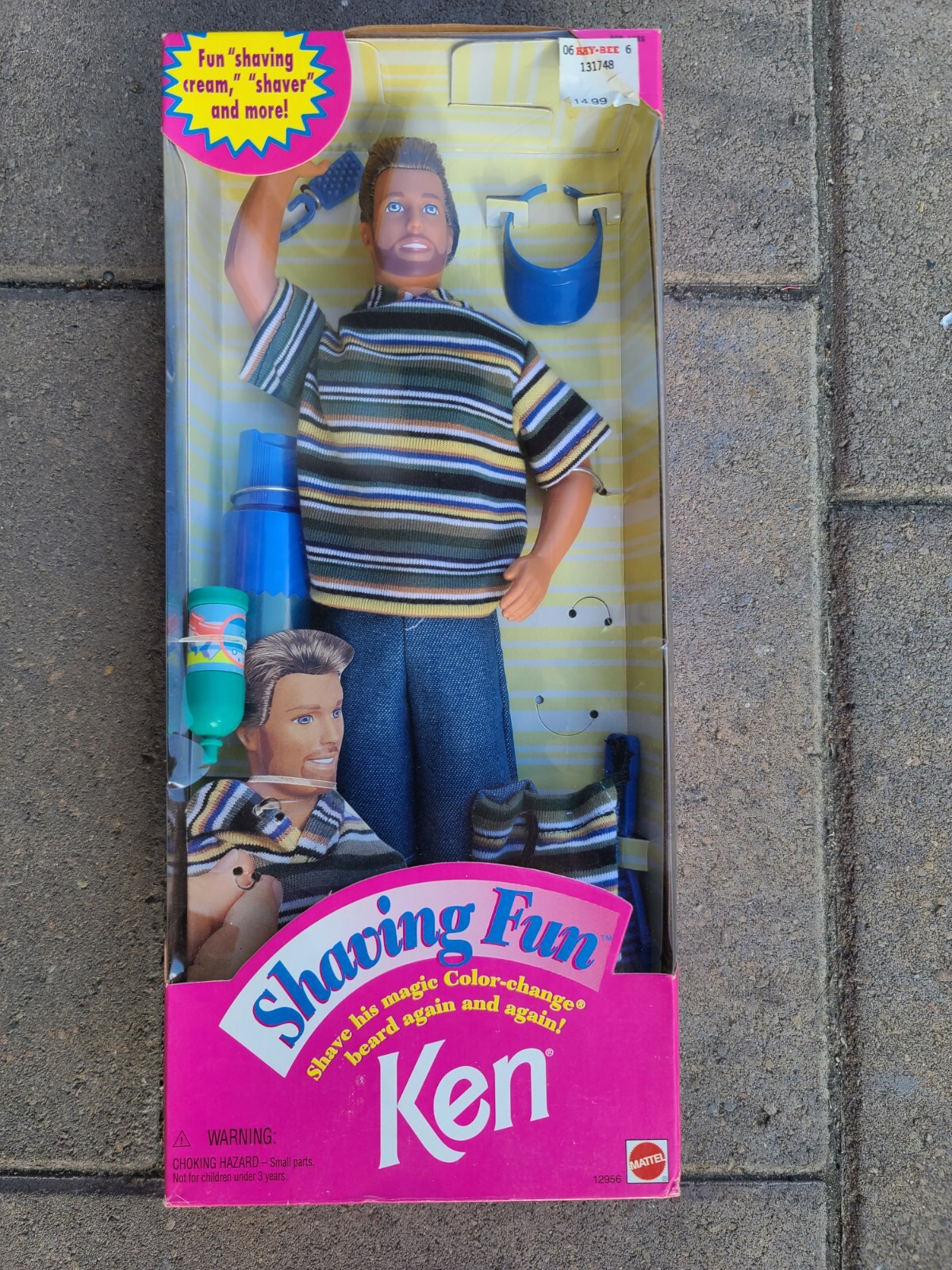 1994 Mattel Barbie Shaving Fun Ken Doll NEW Sealed Bearded Ken Vintage ...