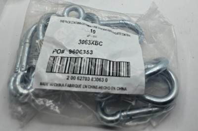 (QTY 10) Onward Spring Snap Link, 250 lb Working Load, Steel, Zinc 3063XBC | eBay