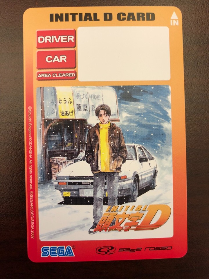 Initial D Card for Arcade Game - Magnetic Card for Initial D - Sega ...