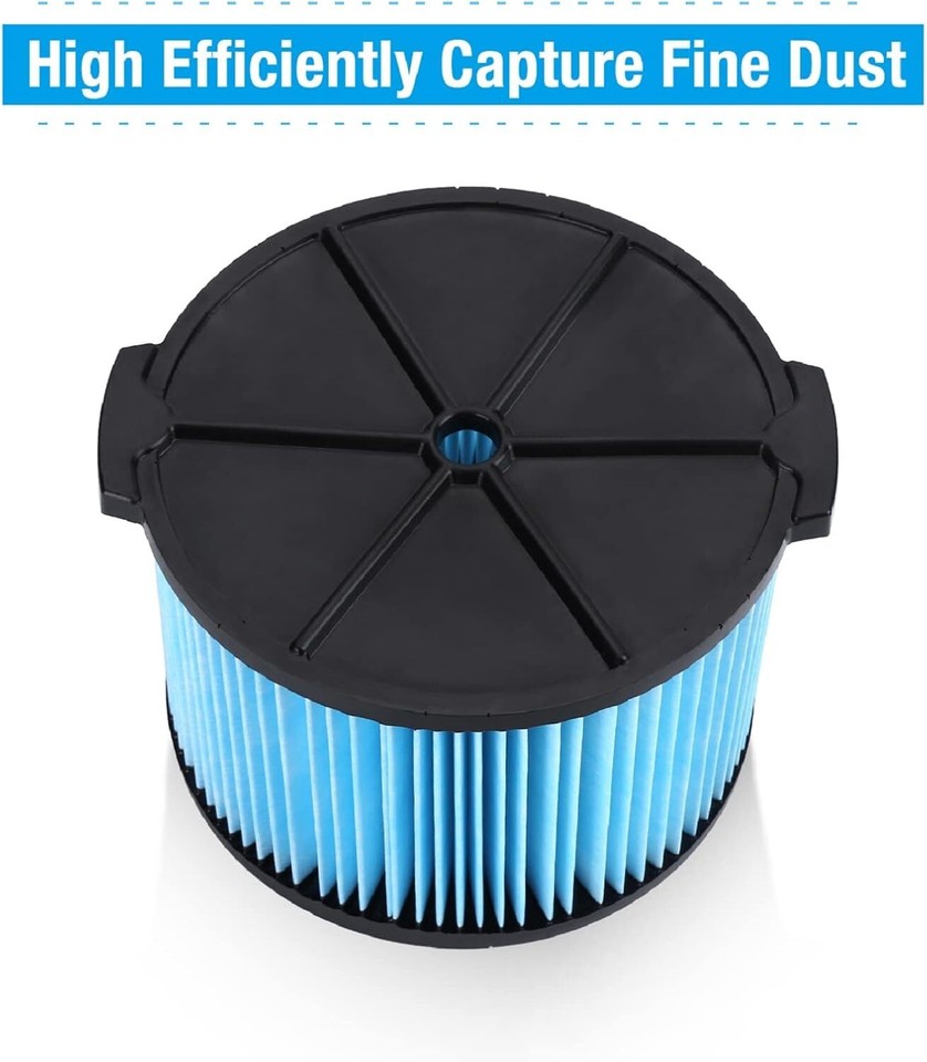 For Rigid Shop Vac Filter Reusable 3 Layer Washable Wet Dry Vacuum 3-4. ...