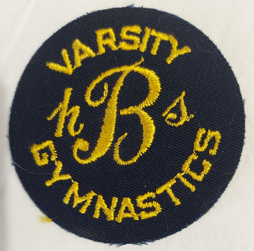 Vintage Varsity BHS Gymnastics Embroidered Patch Black/Yellow Sew On ...