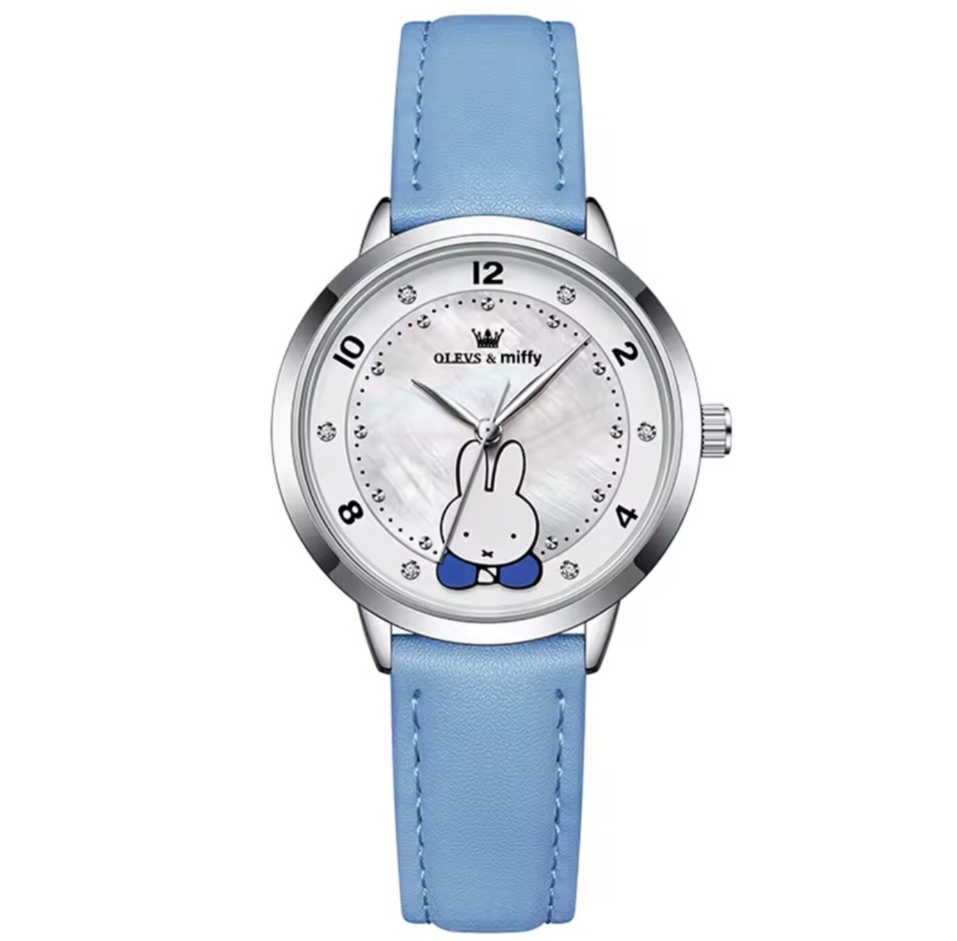OLEVS & MIFFY Watch Quartz Waterproof Gift Blue Bunny Rabbit Cute ...