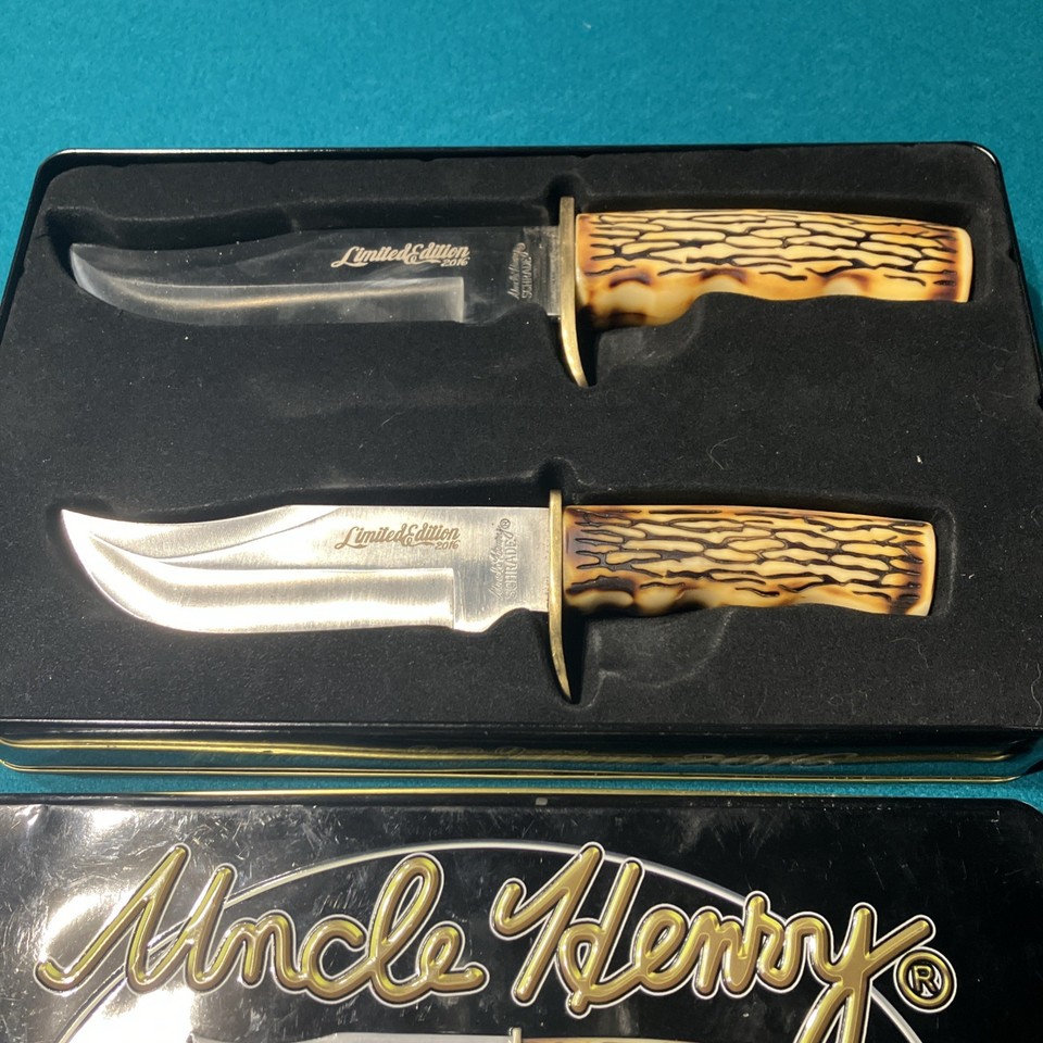 Schrade Uncle Henry Limited Edition 2016 Two Knife Set In Collectors ...