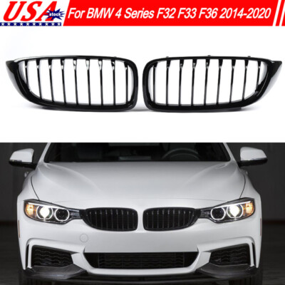 For BMW F32 F33 F36 428i 435i 440i 2014-20 Gloss Black Front Kidney ...
