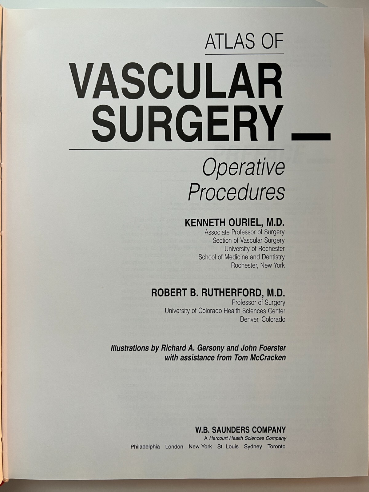 Atlas of Vascular Surgery : Operative Procedures by Robert B ...