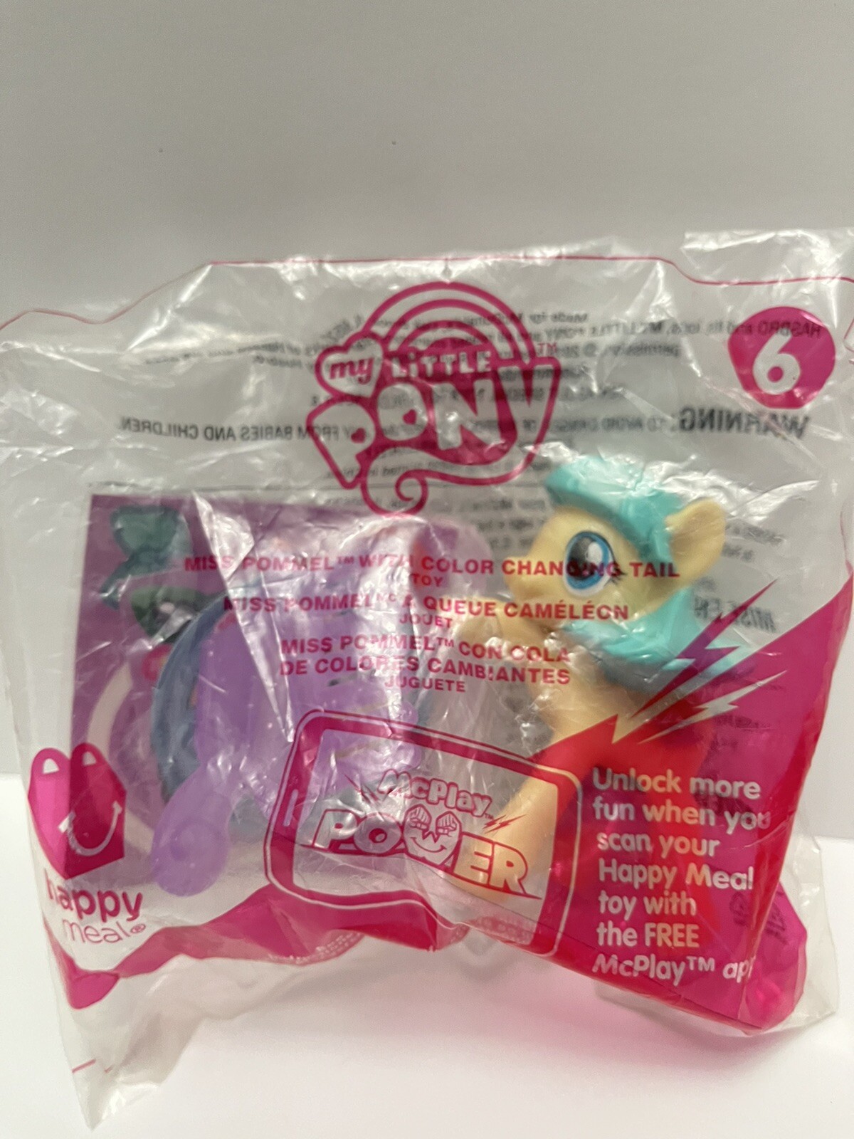McDonald's Happy Meal Toy My Little Pony #6 Miss Pommel With Color ...