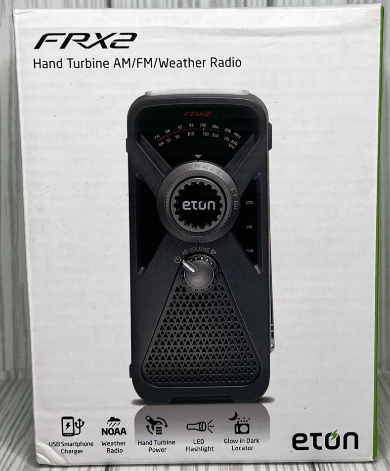 Eton Hand Turbine Am/FM/Weather Radio FRX2 Complete NOS New Open Box ...