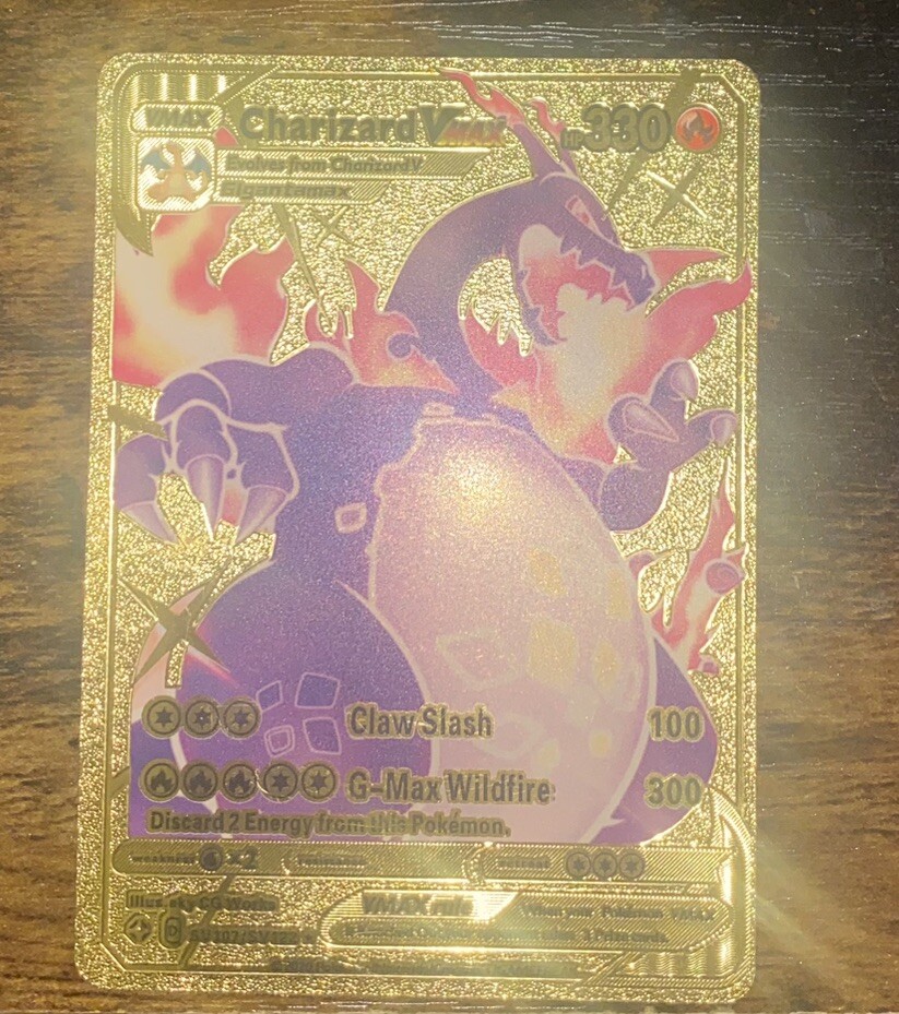 POKEMON Gold Charizard VMAX HP 330 Claw Slash Gigantamax SV107/SV122 ...