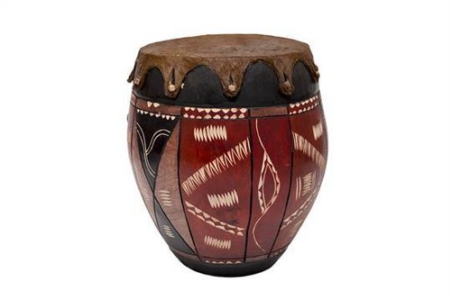Hand Carved Drum South Africa Instrument Decoration Tribal Bongo Zulu ...