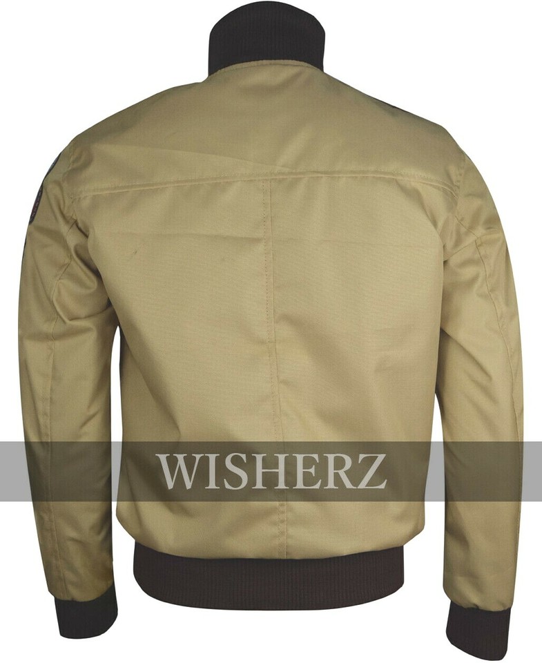 Brad Pitt Fury Jacket, US Military WW2 Fury Tanker Khaki, Cotton Bomber ...