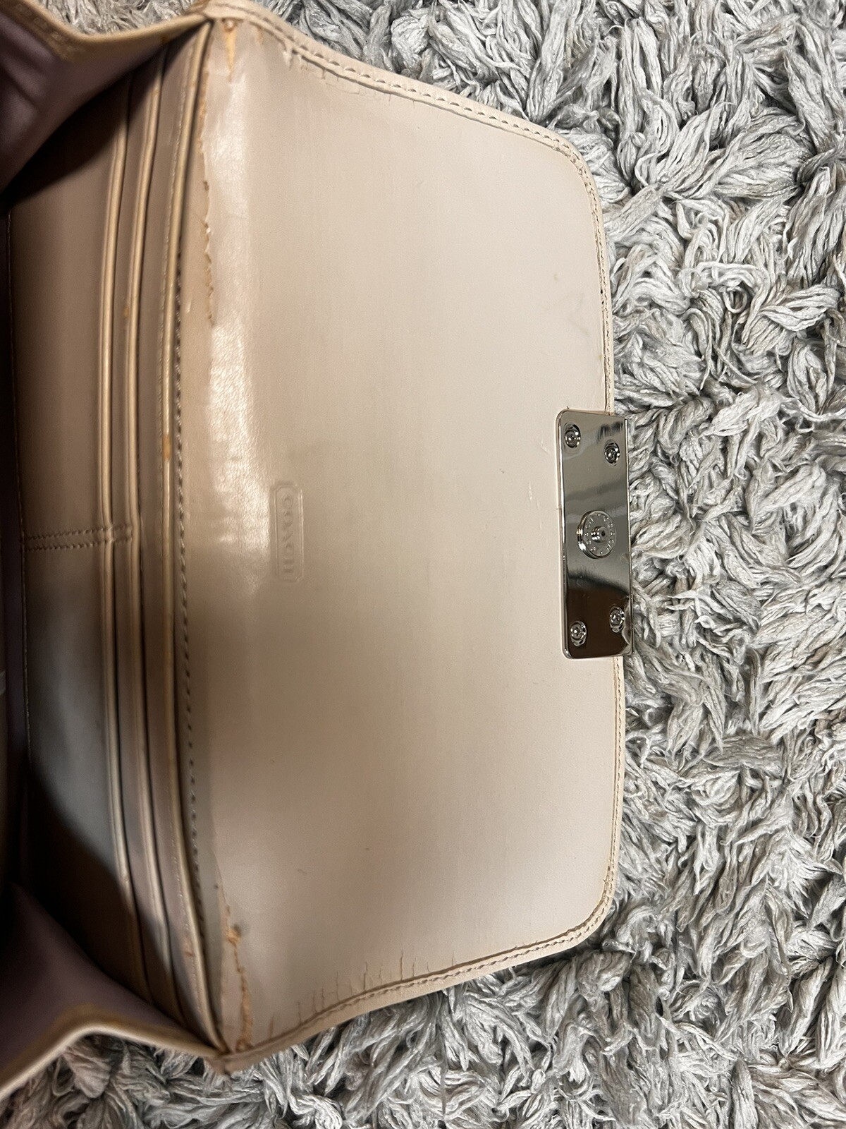 Coach Wallet Kristin Ivory Leather BiFold Envelope - Gem