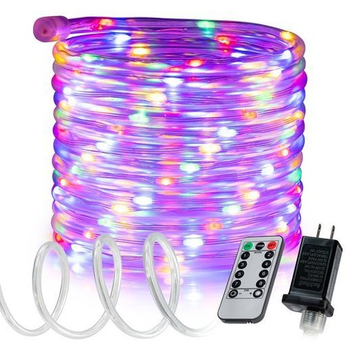 Colorful 8-Mode LED Outdoor Waterproof Rope Light 10' 20' 25' 50' 100 ...