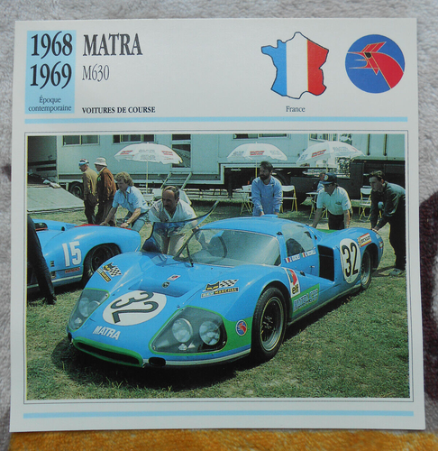 FICHE MATRA M 630 1968/1969 - EDITO SERVICE 1993 - TRES BON ETAT | eBay