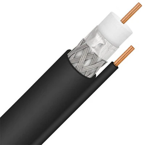 RG6 Cable, Single Solid Copper with Ground, 1000 feet, Black Colour | eBay