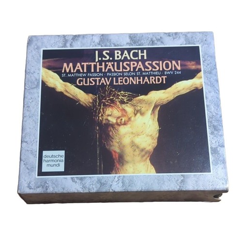 Rare J.S. Bach St. Matthew Passion 3 CD Box Booklet Gustav Leonhardt ...