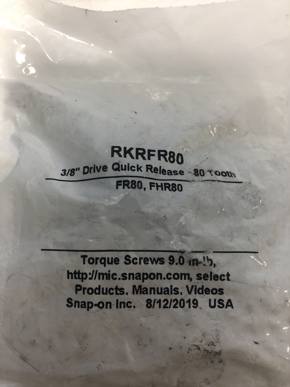 Snap-on Tools 3/8" 80 Tooth Dual Pawl Drive Ratchet Repair FR80 FHR80 ...