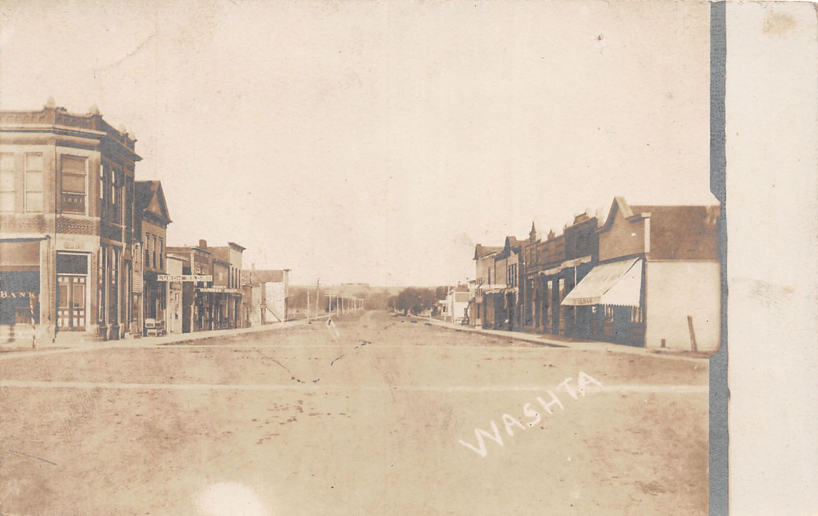 J62/ Washta Iowa RPPC Postcard c1910 Main Street Stores Bank 107 | eBay