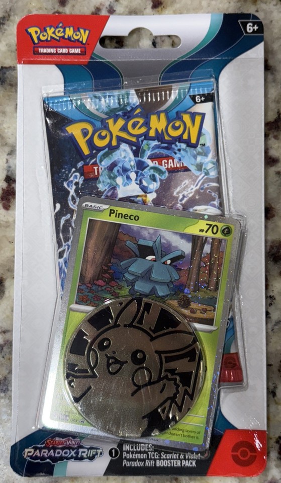 Pokemon TCG Paradox Rift Pineco Promo Checklane Blister Booster Pack | eBay