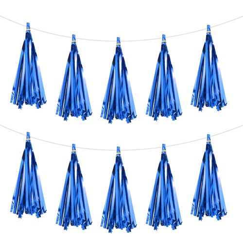 30Pcs Bright Blue Tassel Garland Banner with Rope | eBay