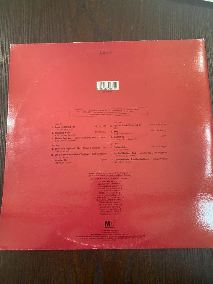 Classic Mellow 4 Mastercuts 2LP Vinyl Record High-Quality Groove Used ...