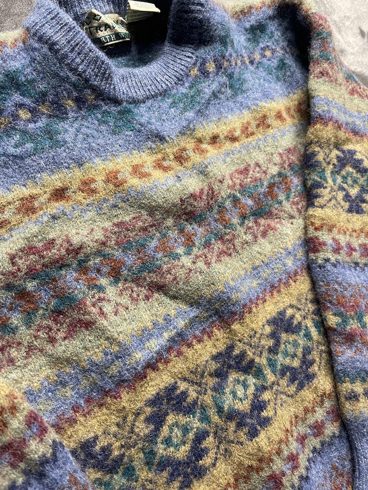 Vintage Cotton Traders Geometric Sweater Multicolor Size Large Wool | eBay