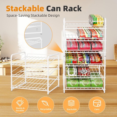 Can Rack Organizer, Stackable Can Storage Dispenser Holds up to 36 Cans ...