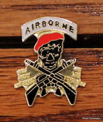 Airborne Pin Skull Red Beret W/ Crossed Rifles Army lapel Hat Tie Tack ...