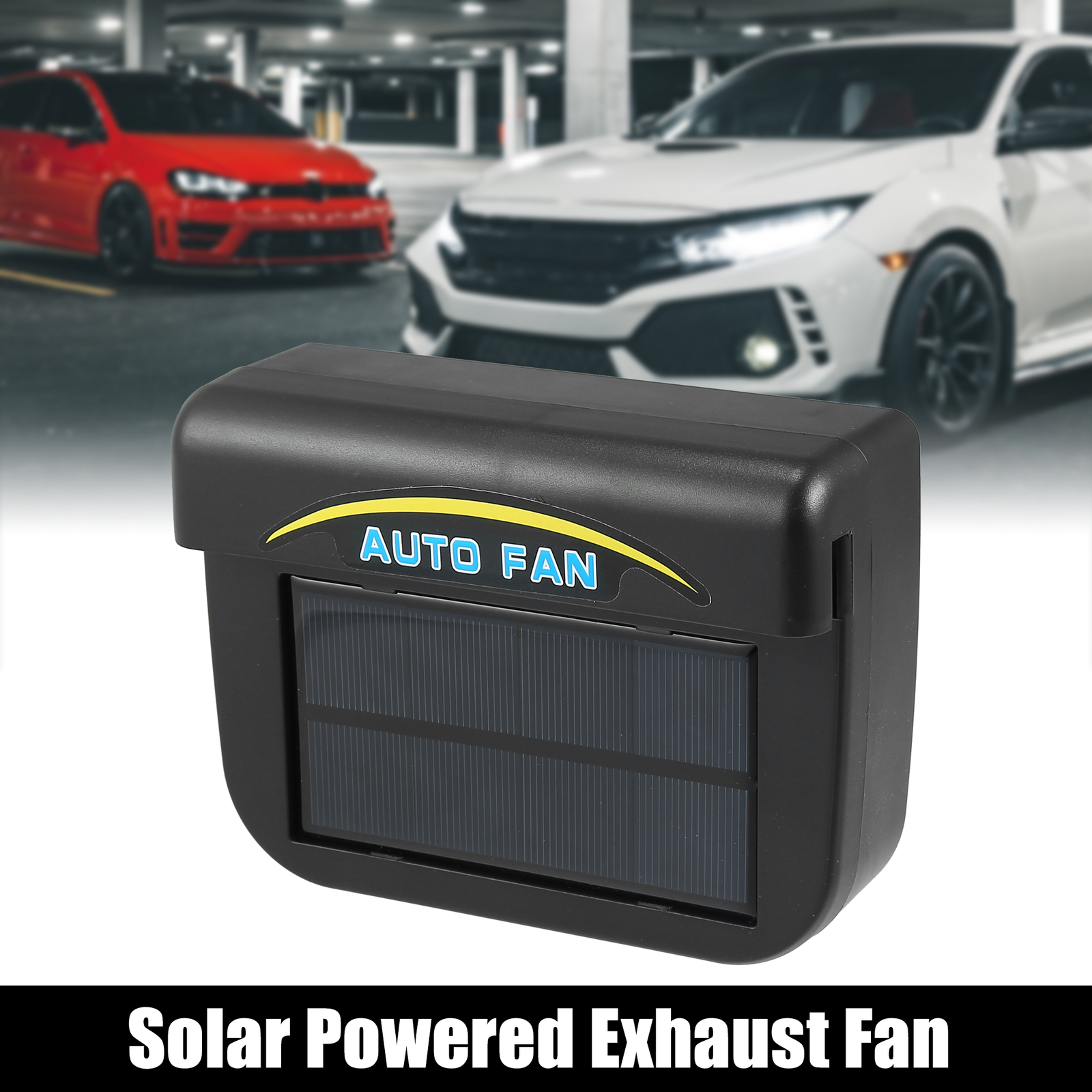 Solar Power Fan Car Window Cooler Air Vent Cooling Exhaust Conditioner ...