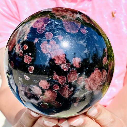 7.1LB Natural garnet crystal ball quartz crystal energy ball Reiki ...