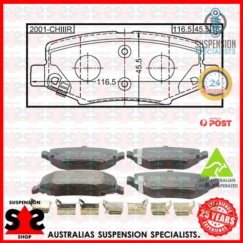 Rear Axle Brake Pad Set, Disc Brake Suit JEEP Cherokee (Kk) 3.7 V6 4x4 ...