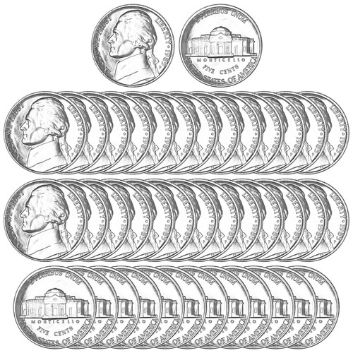 1985 P Jefferson Nickel BU Roll 40 US Coin Lot | eBay