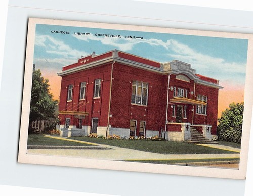 Postcard Carnegie Library Greeneville Tennessee USA | eBay