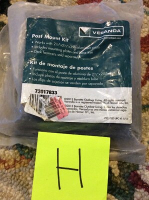 Veranda Surface Mount Bracket and Post Kit 73017833 | eBay