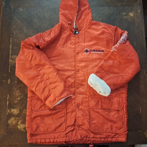 Converse All Star Jacket Mens Large Red Chuck Taylor Boston Wool Lining ...