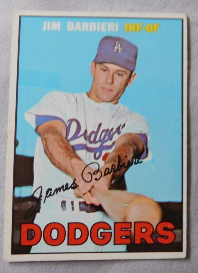 1967 Topps #76 Jim Barbieri Los Angeles Dodgers Baseball Card ex | eBay