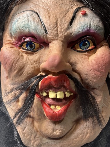 Vintage Full Head SUMO WRESTLER Face Mask Halloween Paper Magic Group ...