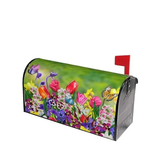 Spring Summer Butterfly Mailbox Covers Magnetic Standard Size Mailbox ...