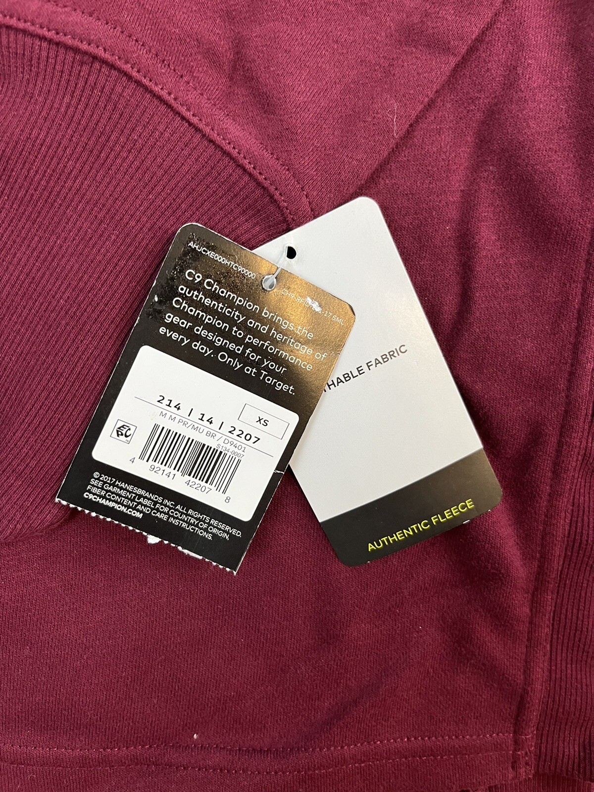 C9 CHAMPION Women's Turtleneck French Terry Pullover Maroon Sweatshirt ...