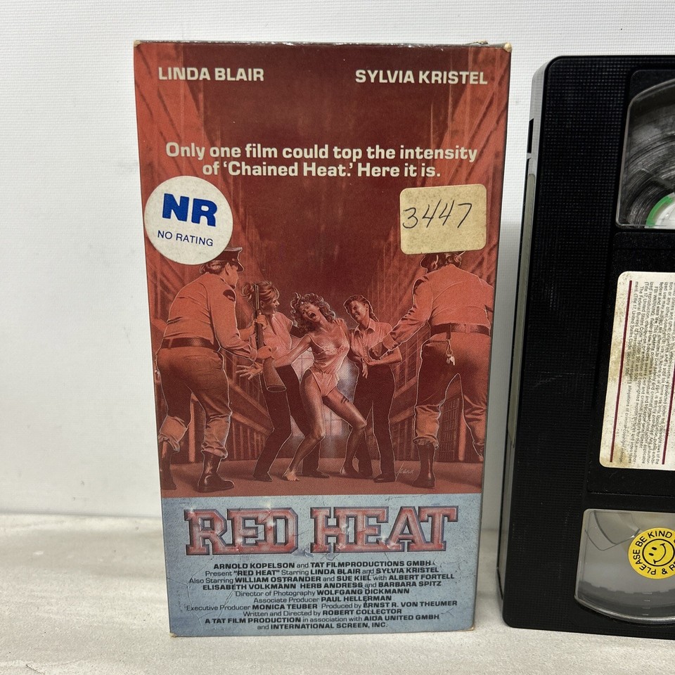 RED HEAT VHS 1985 Linda Blair Sylvia Kristel Vestron Video Ex Rental ...