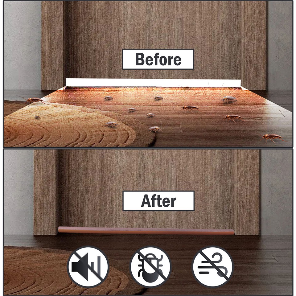 Under Door Bottom Seal Strip Stopper Soundproof Strip Blocker Door ...