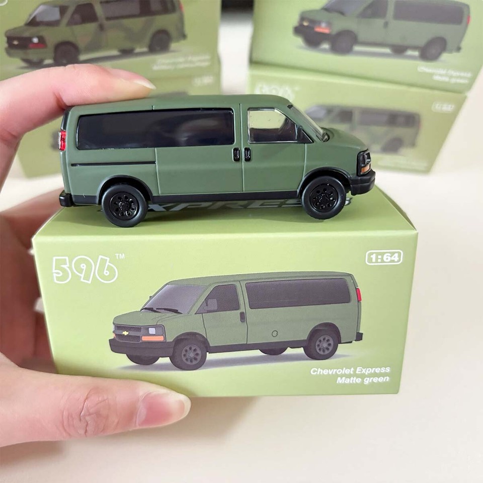 596 Model 1:64 Chevrolet Express Matte green Diecast Metal Car | eBay
