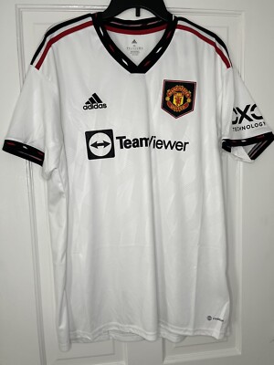 Adidas Manchester United 2022/23 Away White Jersey H13880 Men’s Size XL ...