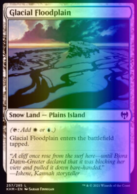 MTG Magic the Gathering Glacial Floodplain (257/551) Kaldheim NM FOIL ...