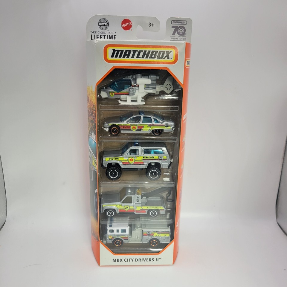 Matchbox MBX City Drivers II 5 Pack 2023 Special (Pierce, Tow Truck ...