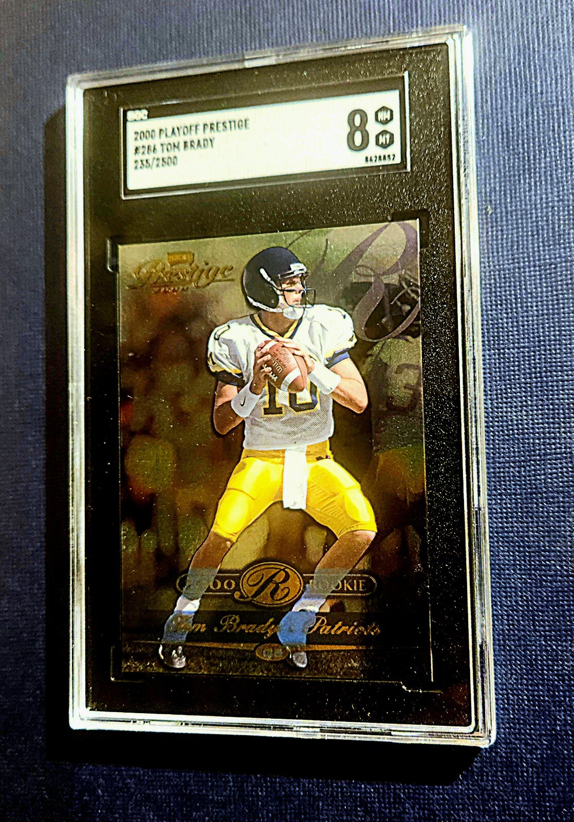2000 Playoff Prestige Tom Brady #286 Rookie #'d 235/2500 SGC 8 NM ...
