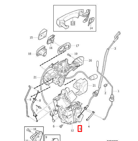 VOLVO XC70 MK2 Türschlossantrieb vorne links 31416685 NEUES ECHTES LHD ...