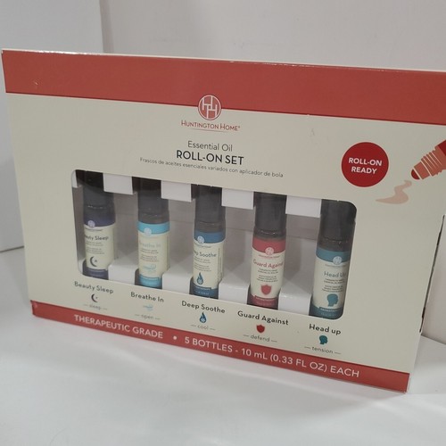 Essential Oils ROLL-ON Set 5 Aromatherapy 10 ml Sleep Open Cool Defond ...