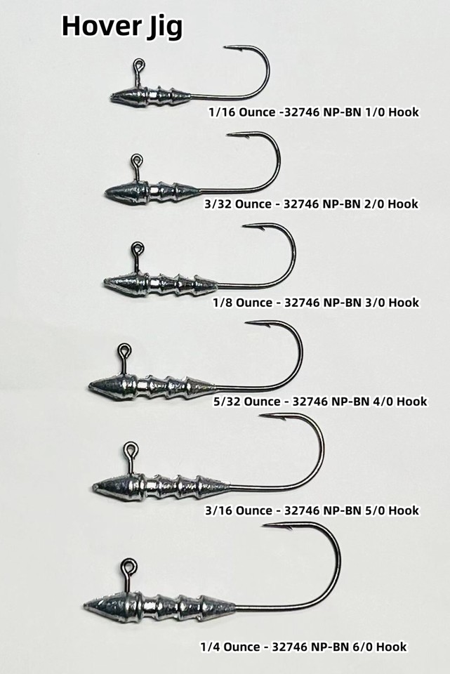 5 Pcs Hover Strolling Rig Jig Fishing jig Body Lure Fishing Lure Bait ...